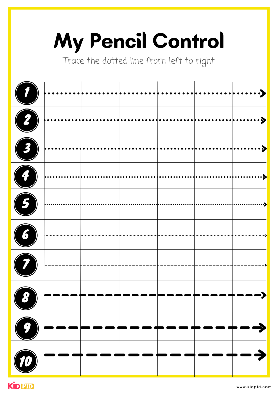 Tracing Book - Learn to Control Pencil - Kidpid