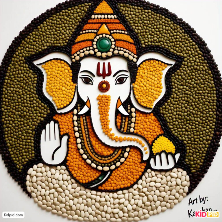 Grains and Pulses Art and Craft Projects for Kids - Kidpid
