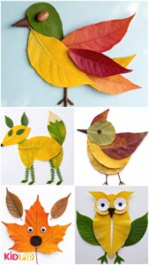 Dry Leaf Animal Art Activities for Kids - Kidpid