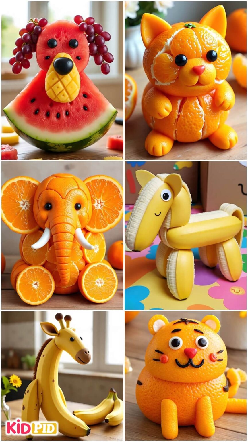 Fruits Animals Decor Craft Ideas for Kids - Kidpid