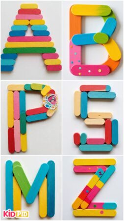 Popsicle Sticks Letter Crafts A to Z - Kidpid