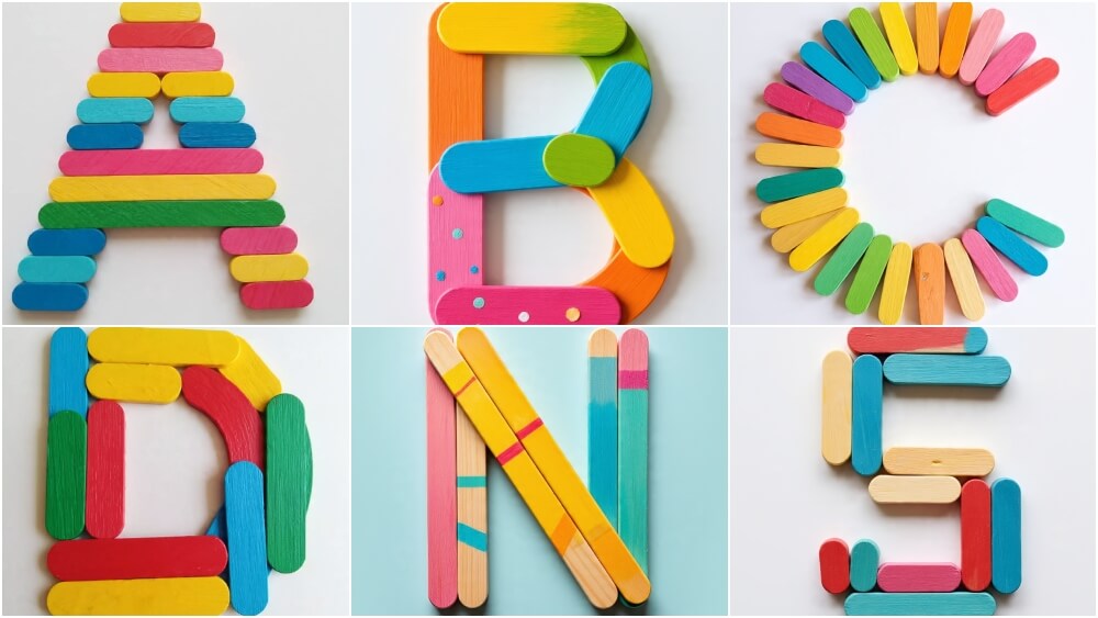 Popsicle Sticks Letter Crafts A to Z - Kidpid