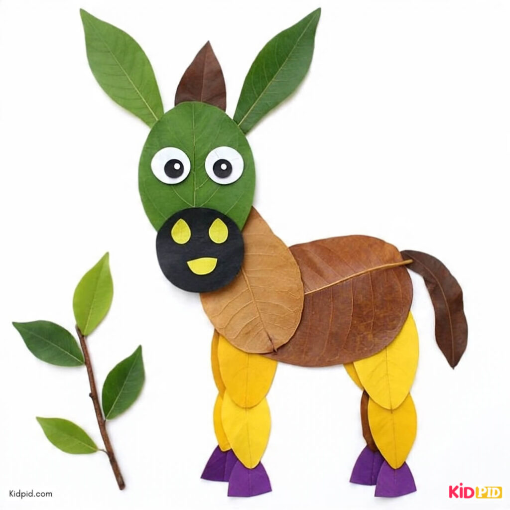 Dry Leaf Animal Art Activities for Kids - Kidpid