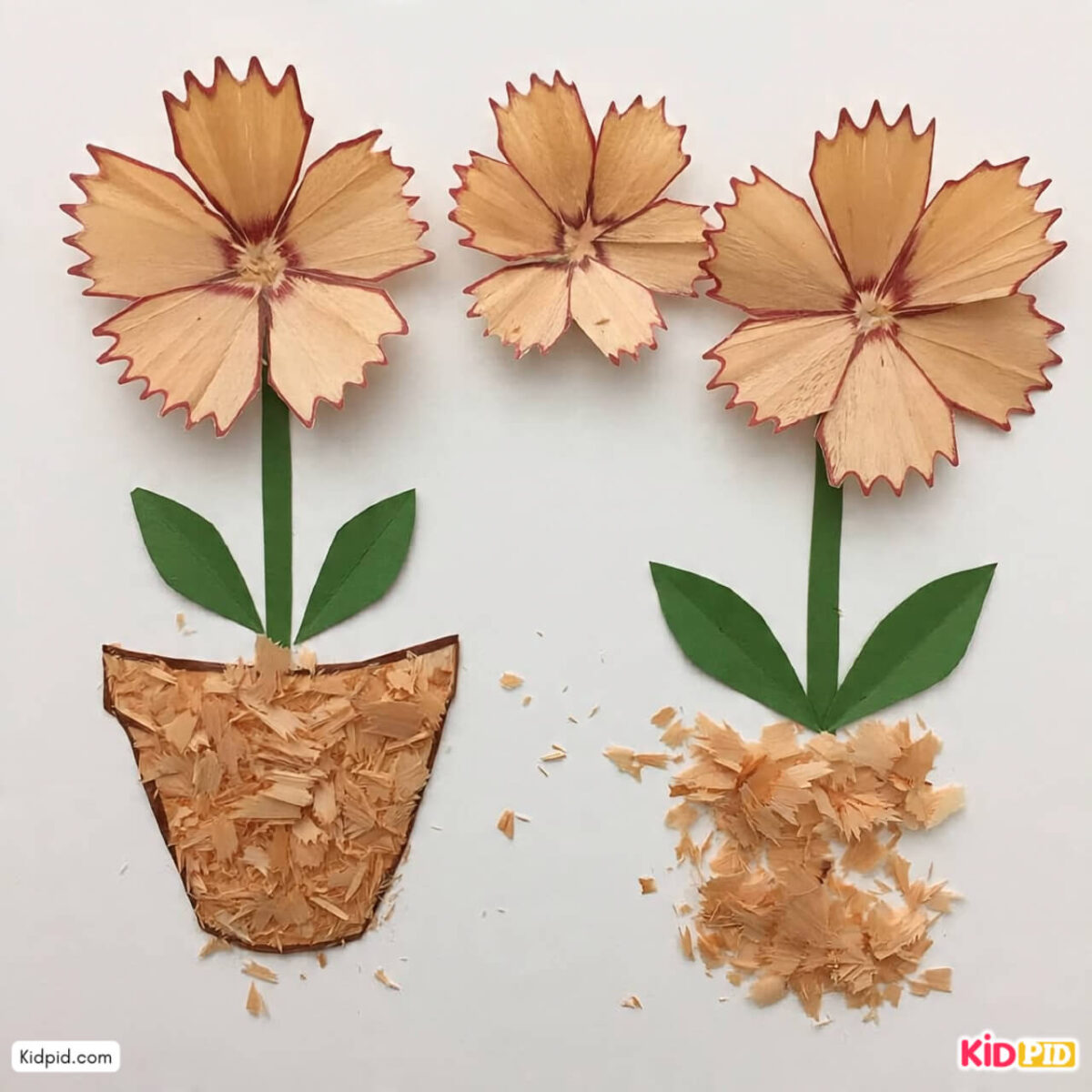 Pencil Shaving Flower Art and Craft Ideas - Kidpid