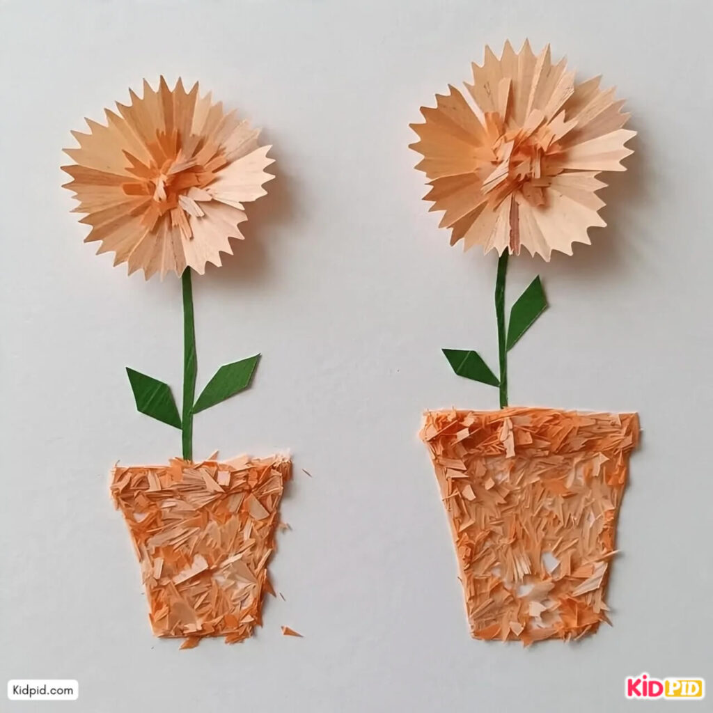 Pencil Shaving Flower Art and Craft Ideas - Kidpid