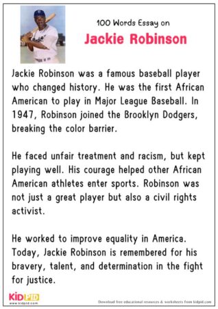 Jackie Robinson : Essay, 10 Pointers and Questions - Kidpid