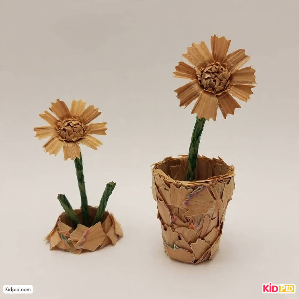 Pencil Shaving Flower Art and Craft Ideas - Kidpid