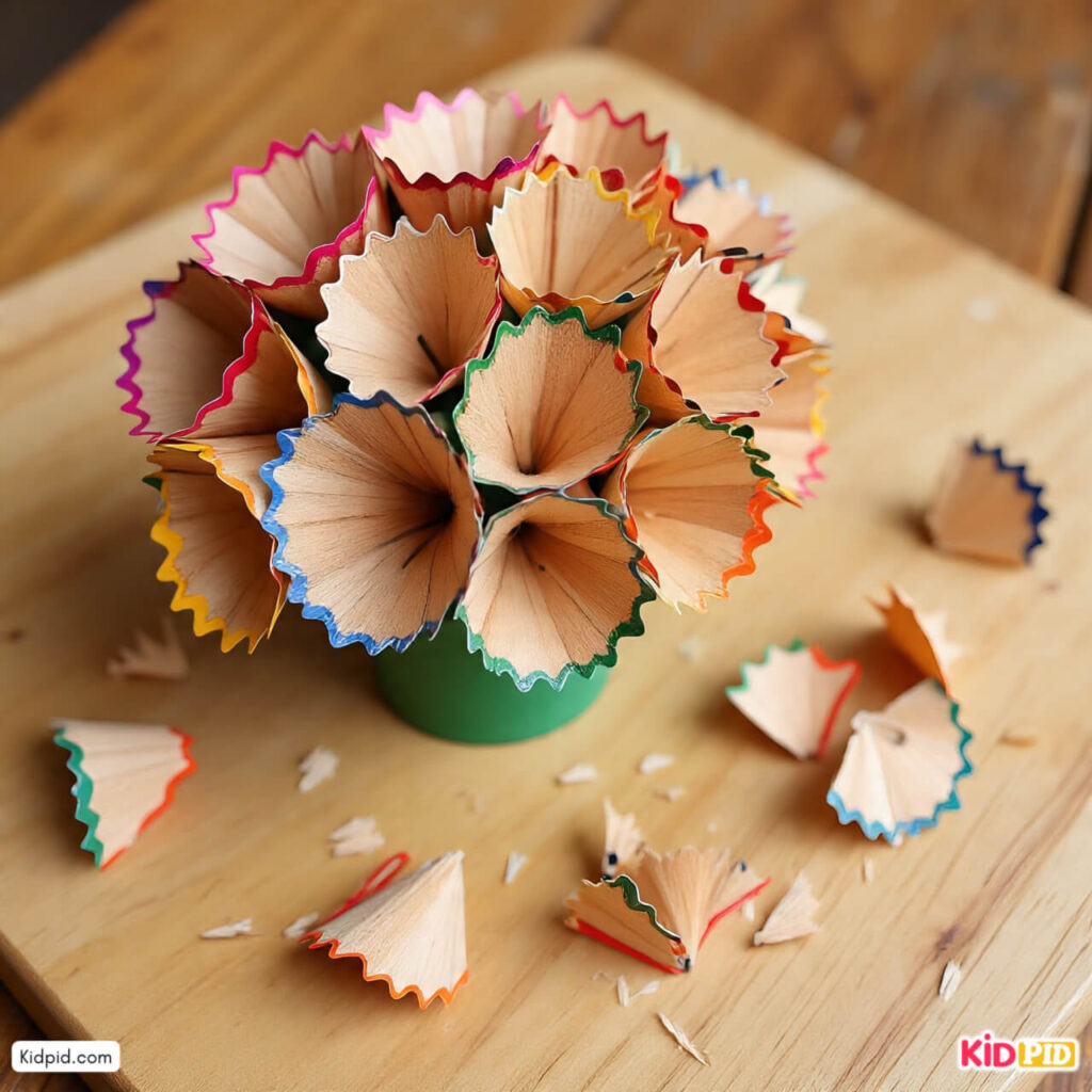Pencil Shaving Flower Art and Craft Ideas - Kidpid