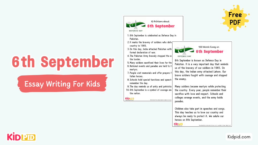 6th September: Essay, 10 Pointers and Questions - Kidpid