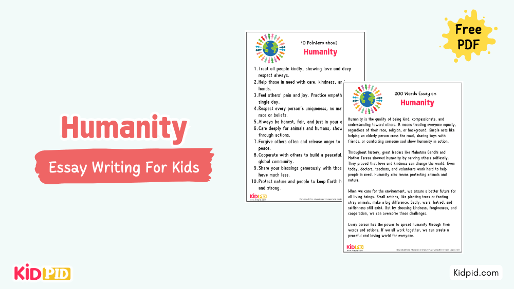 Humanity: Essay, 10 Pointers and Questions - Kidpid