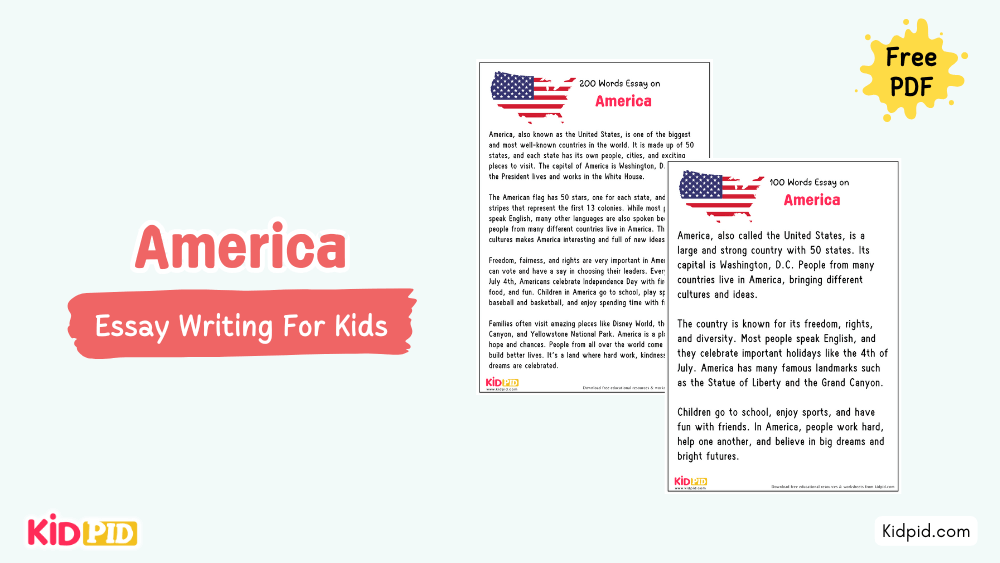 America : Essay, 10 Pointers and Questions - Kidpid