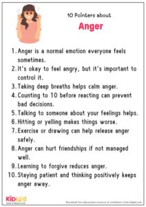 Anger : Essay, 10 Pointers and Questions - Kidpid
