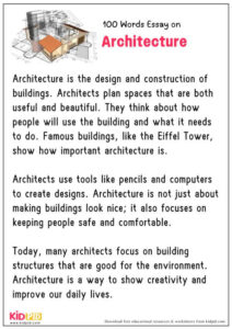 Architecture: Essay, 10 Pointers and Questions - Kidpid