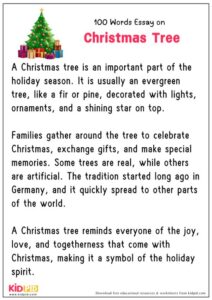 Christmas Tree : Essay, 10 Pointers and Questions - Kidpid