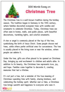 Christmas Tree : Essay, 10 Pointers and Questions - Kidpid
