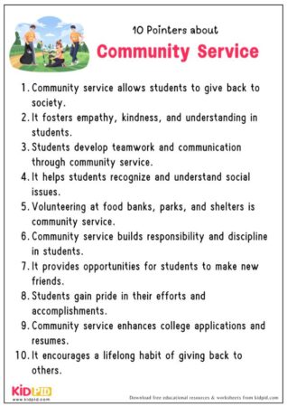 Community Service : Essay, 10 Pointers and Questions - Kidpid