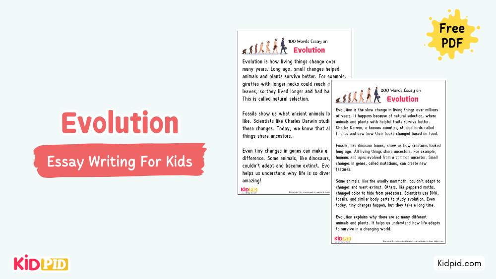 Evolution: Essay, 10 Pointers and Questions - Kidpid