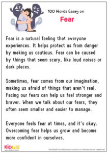 Fear : Essay, 10 Pointers and Questions - Kidpid