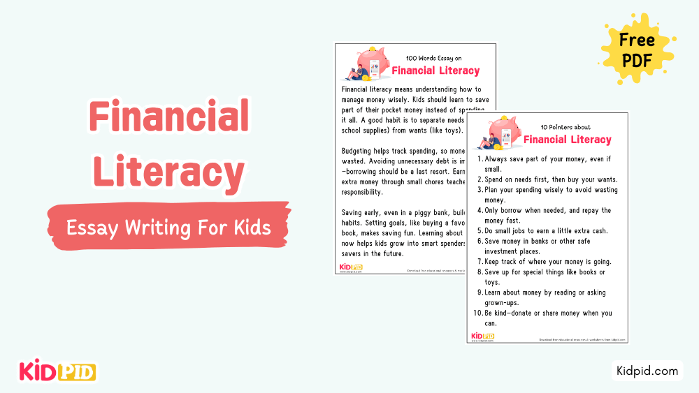 Financial Literacy: Essay,10 Pointers and Questions - Kidpid