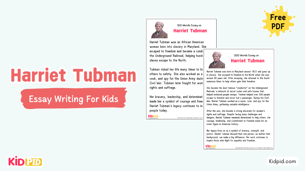 Harriet Tubman : Essay, 10 Pointers and Questions - Kidpid