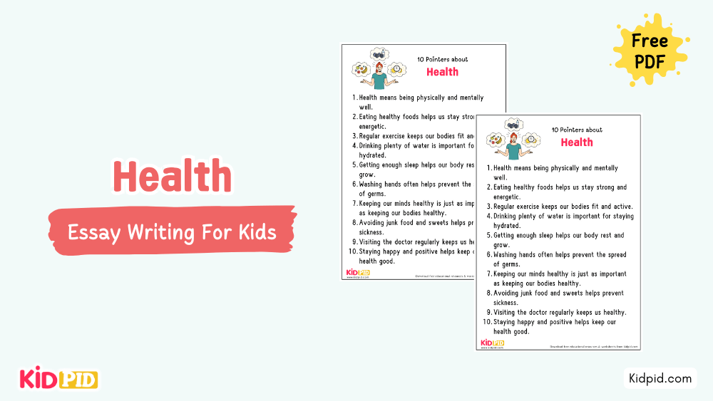 Health: Essay, 10 Pointers and Questions - Kidpid