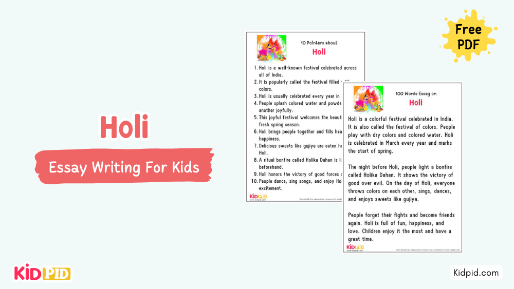 Holi : Essay, 10 Pointers and Questions - Kidpid
