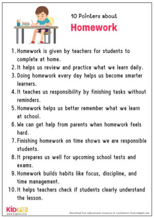 Homework: Essay, 10 Pointers and Questions - Kidpid