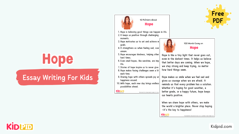 Hope : Essay, 10 Pointers and Questions - Kidpid
