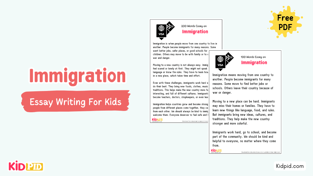 Immigration : Essay, 10 Pointers and Questions - Kidpid