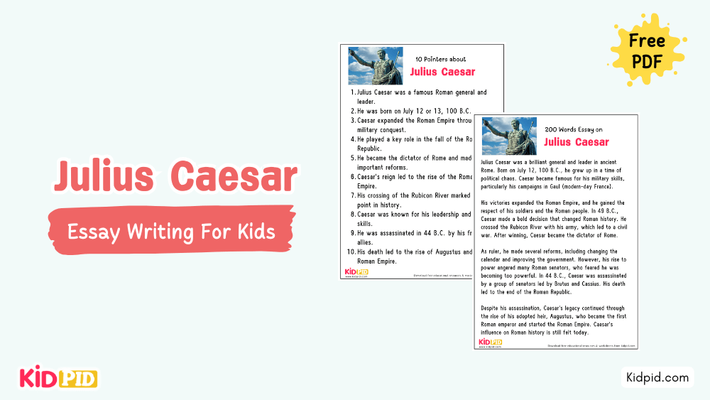 Julius Caesar : Essay, 10 Pointers and Questions - Kidpid