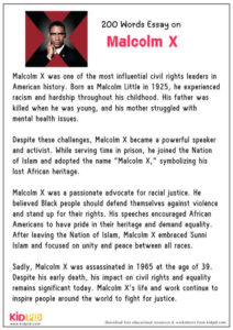 Malcolm X: Essay, 10 Pointers and Questions - Kidpid