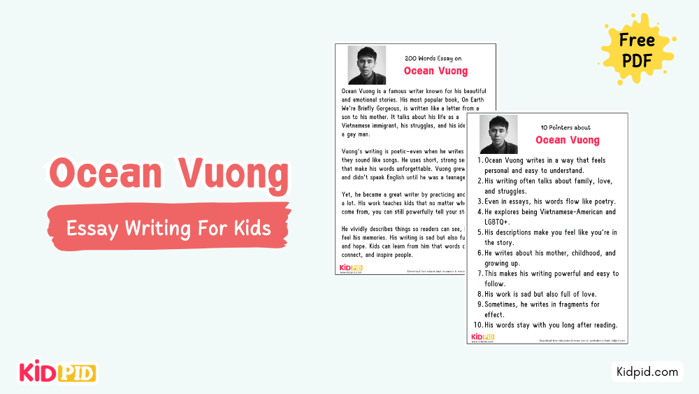 Ocean Vuong : Essay, 10 Pointers and Questions - Kidpid