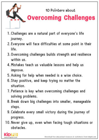 Overcoming Challenges : Essay, 10 Pointers and Questions - Kidpid