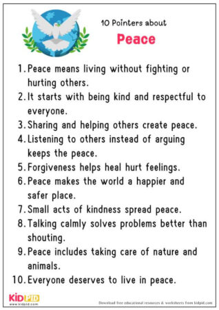 Peace: Essay, 10 Pointers and Questions - Kidpid