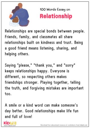 Relationship : Essay, 10 Pointers & Questions - Kidpid