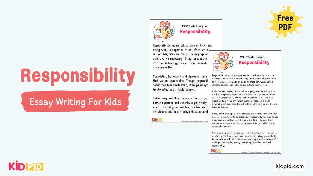 Responsibility : Essay, 10 Pointers and Questions - Kidpid