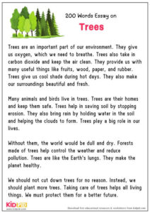 Trees: Essay, 10 Pointers and Questions - Kidpid