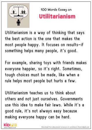 Utilitarianism : Essay, 10 Pointers and Questions - Kidpid