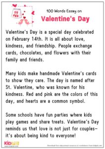Valentine's Day : Essay, 10 Pointers & Questions - Kidpid