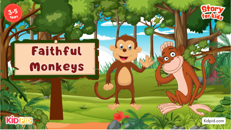 Faithful Monkeys Moral Book Story For Kids - Kidpid