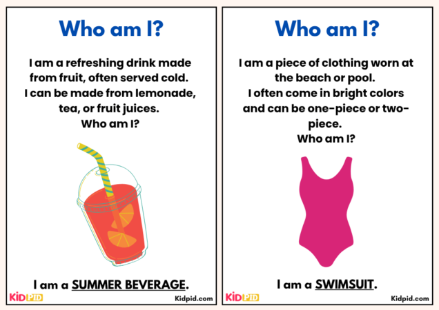 Summer Riddles For Kids (Free Book PDF) - Kidpid