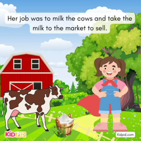 The Milkmaid and her Pail Moral Story For Kids - Kidpid