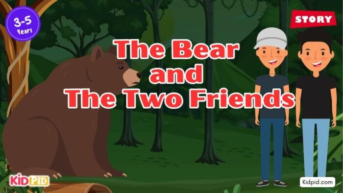 The Bear and the Two Friends - Moral Story for Kids - Kidpid