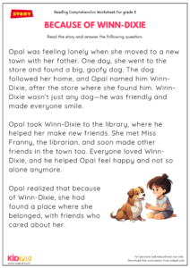 Reading Comprehension Worksheets For Grade 3 - Kidpid