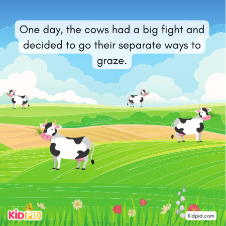 The Cows and The Tiger - Moral Story Book - Kidpid