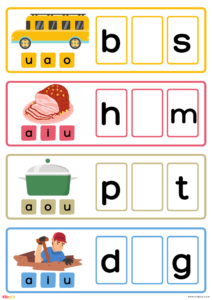 CVC Missing Vowels Workbook for Kids - Kidpid