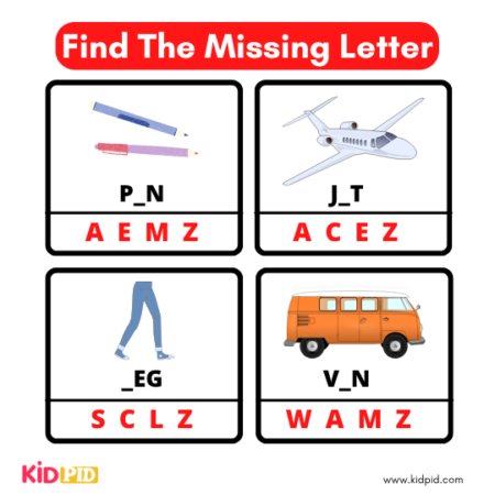 Find The Missing Alphabet Workbook for Grades 2 to 5 - Kidpid