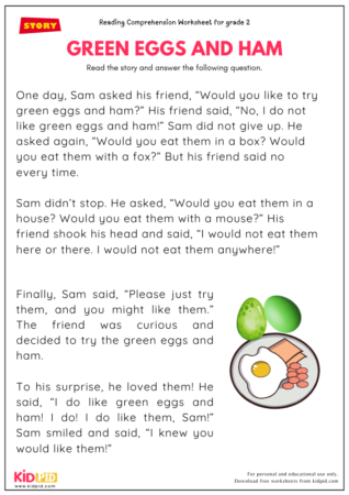 Easy Reading Comprehension For Grade 1 (Free Printables) - Kidpid