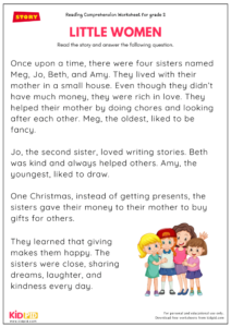 Short Reading Comprehension For Grade 2 (Free Worksheet) - Kidpid