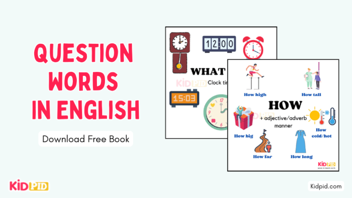 Question Words in English - Free Book for Kids - Kidpid